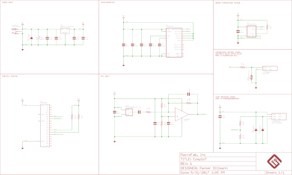 Cleaned up Compressor IoT Schematic | The Longhorn Engineer